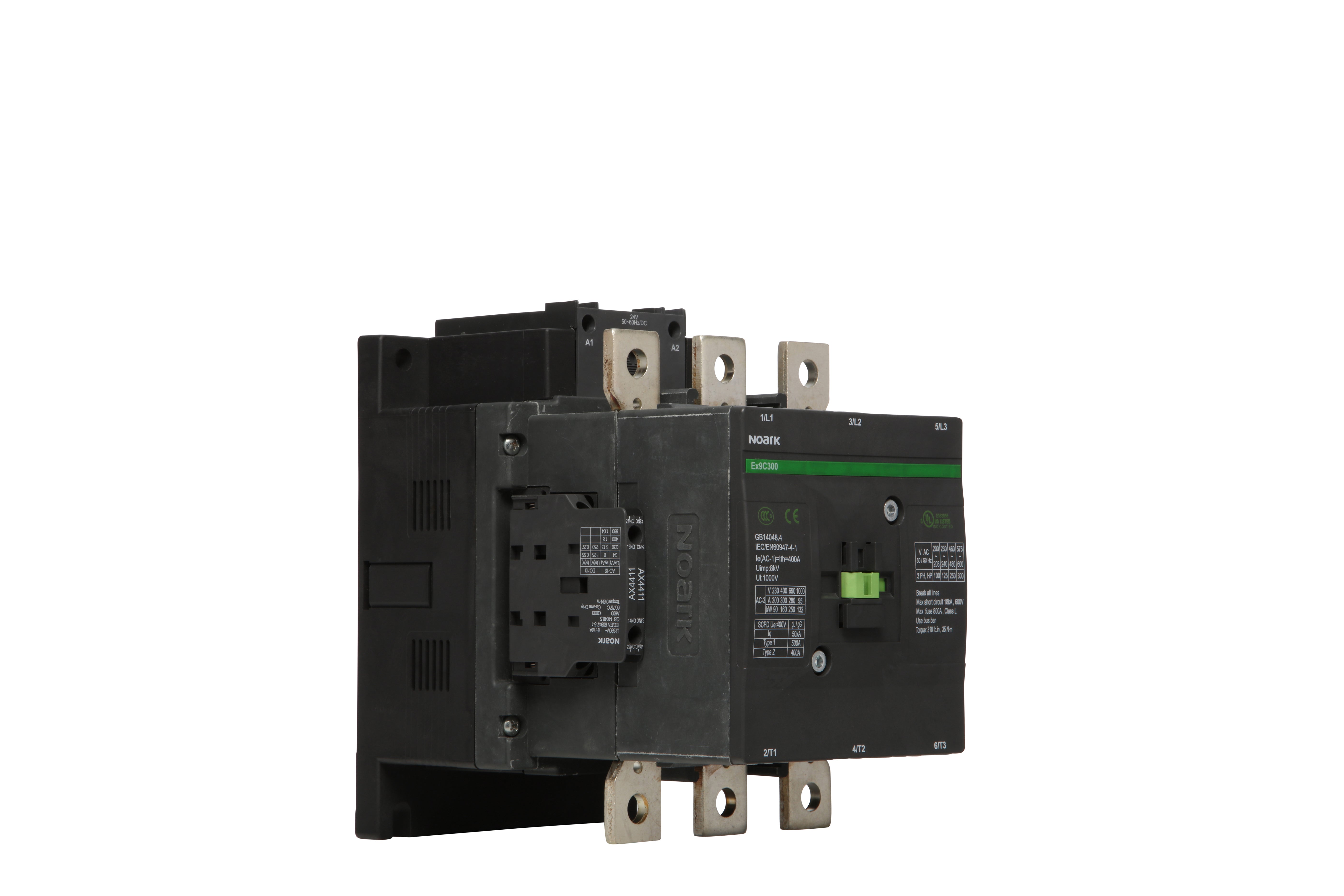 Ex9C265E22G-Contactor, Ex9C, Standard, FVNR, 265A,120 Vac/dc, 2NO+2NC ...